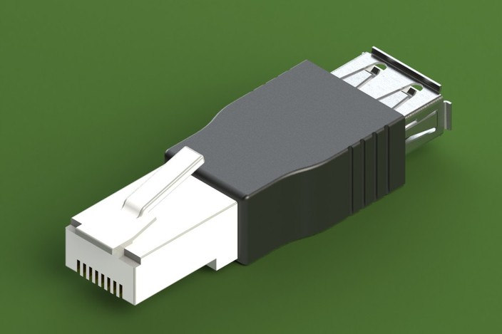 RJ45 - USB ADAPTER - STEP / IGES - 3D CAD model - GrabCAD