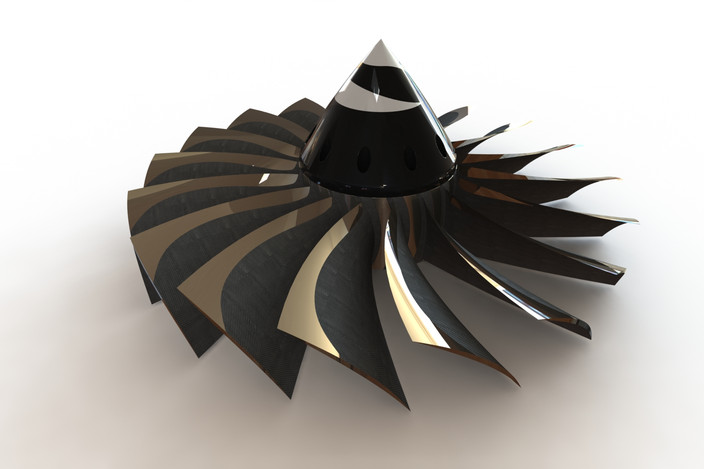 FAN WITH REPLACEABLE COMPOSITE BLADES - STEP / IGES, SOLIDWORKS - 3D ...