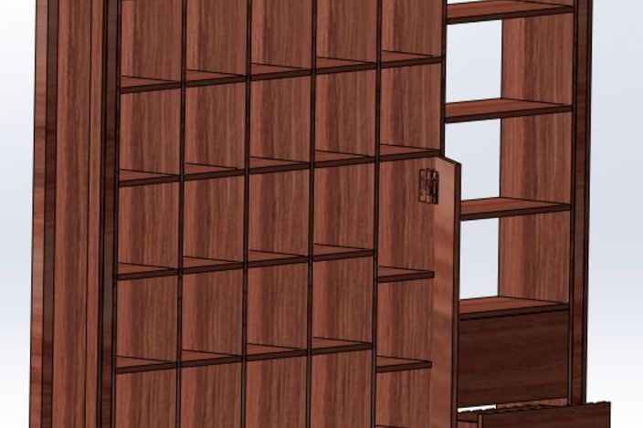 Cabinet books shelf - SOLIDWORKS - 3D CAD model - GrabCAD