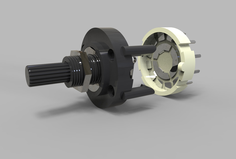 Rotary Switch 26 Mm 3d Cad Model Library Grabcad 