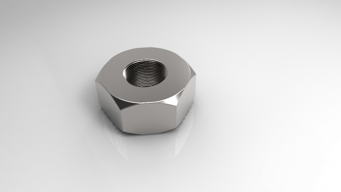 Hex Nut - Autodesk Inventor, CATIA, STL, STEP / IGES - 3D CAD model - GrabCAD