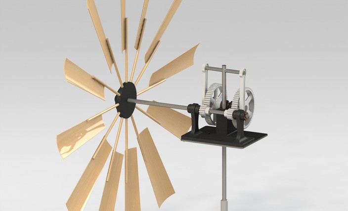 Windmill - STL, STEP / IGES, SOLIDWORKS - 3D CAD model - GrabCAD