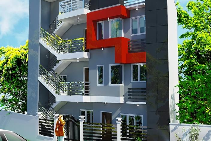 Proposed Three-Storey Dormitory with Roof Deck - AutoCAD, Autodesk 3ds ...