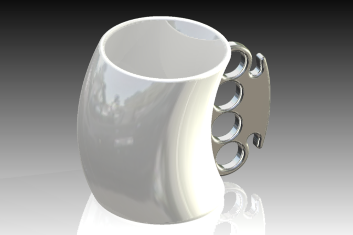 Cup with nice handle - Autodesk Inventor, STEP / IGES - 3D CAD model ...