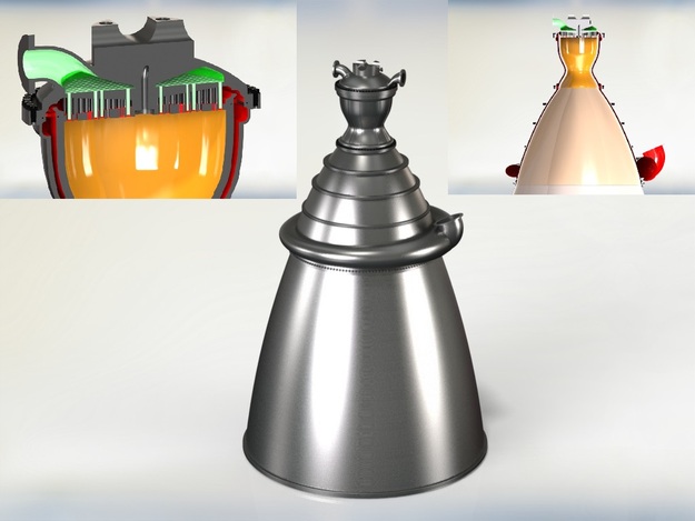 J-2X Rocket Engine - STEP / IGES - 3D CAD model - GrabCAD