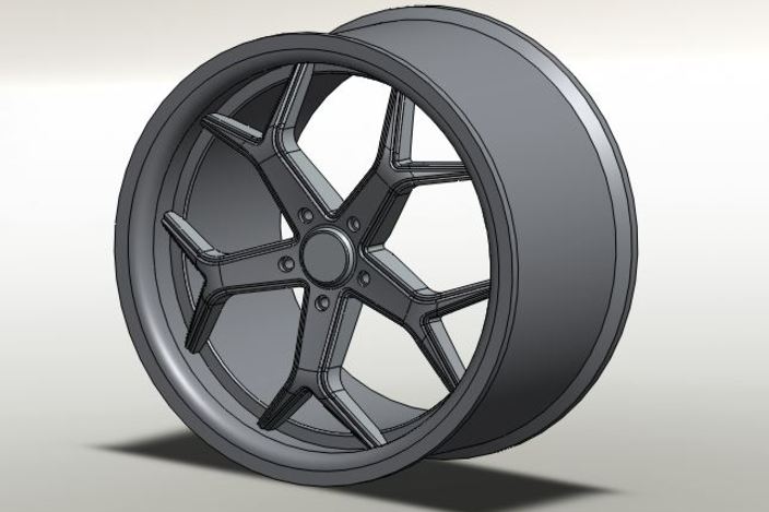 Car rim - SOLIDWORKS - 3D CAD model - GrabCAD