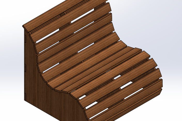 Garden love seat - STEP / IGES, SOLIDWORKS, Other - 3D CAD model - GrabCAD