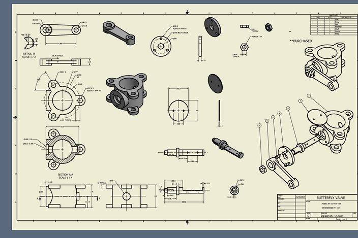 BUTTERFLY VALVE DETAIL DRAWINGS - Autodesk Inventor - 3D CAD model ...