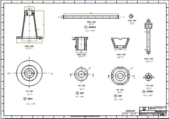Drafting of screw jack - CATIA, STL - 3D CAD model - GrabCAD