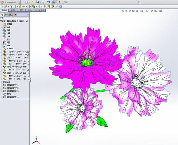Flower Solidworks 3d Cad Model Grabcad
