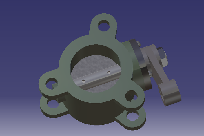 butterfly valve assembly - CATIA - 3D CAD model - GrabCAD