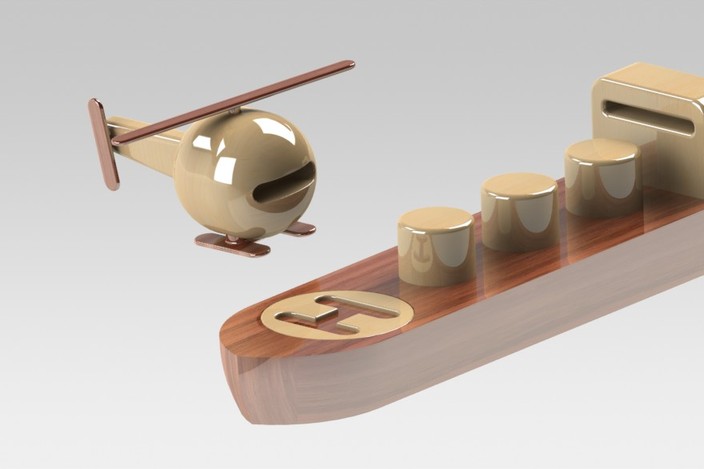 Helicopter and ship toys - SOLIDWORKS - 3D CAD model - GrabCAD