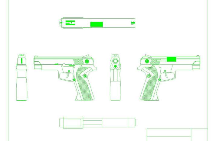 2D Gun - AutoCAD, Other - 3D CAD model - GrabCAD