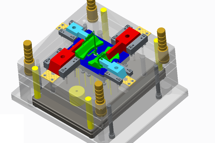 Mold with side core - PTC Creo Elements - 3D CAD model - GrabCAD