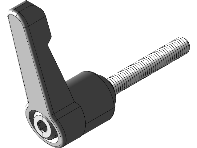 Adjustable Clamping Lever | 3D CAD Model Library | GrabCAD