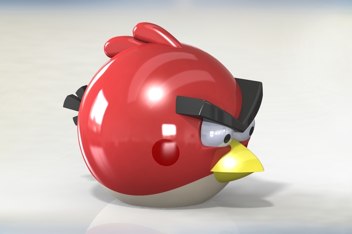 ANGRY BIRDS "RED" - STEP / IGES - 3D CAD model - GrabCAD