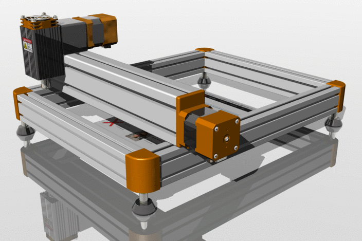 Mini Laser Machine - STEP / IGES - 3D CAD model - GrabCAD