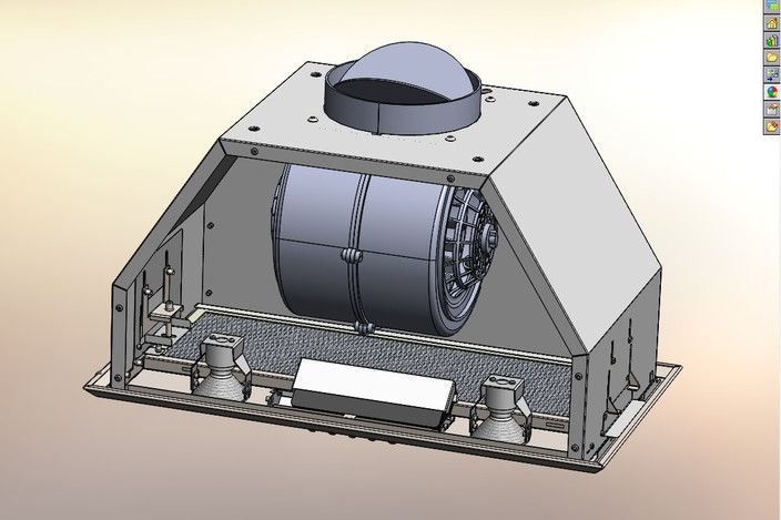 Integrated Cooker Hood - STEP / IGES - 3D CAD model - GrabCAD