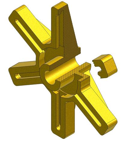 SLOTTED SPIDER - STL, SOLIDWORKS - 3D CAD model - GrabCAD