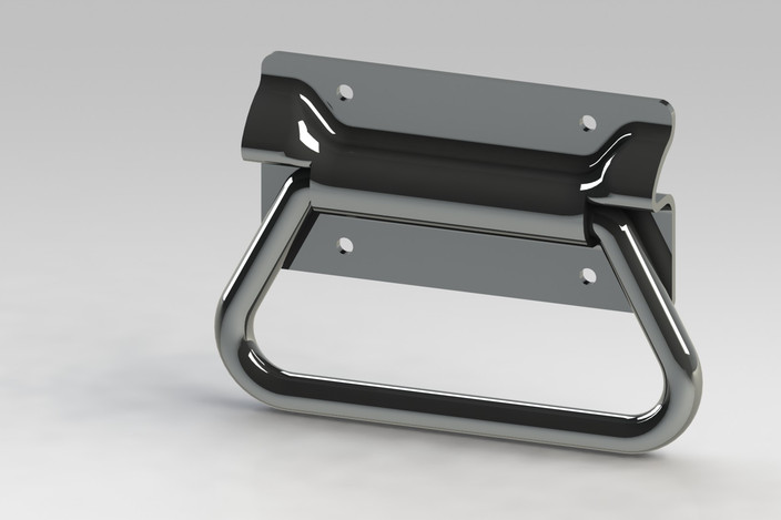 chest, cabinet or tool box lifting handle - STEP / IGES, SOLIDWORKS ...