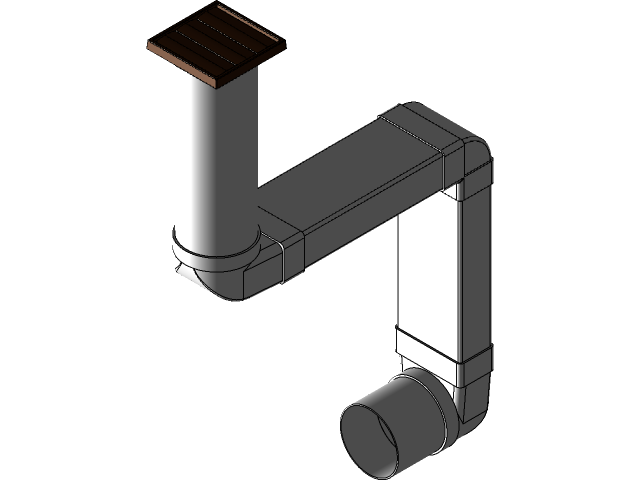 Demo PVC Ducting 100mm | 3D CAD Model Library | GrabCAD