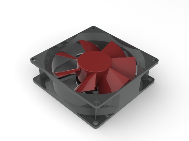 Computer FAN - STL, SOLIDWORKS - 3D CAD model - GrabCAD
