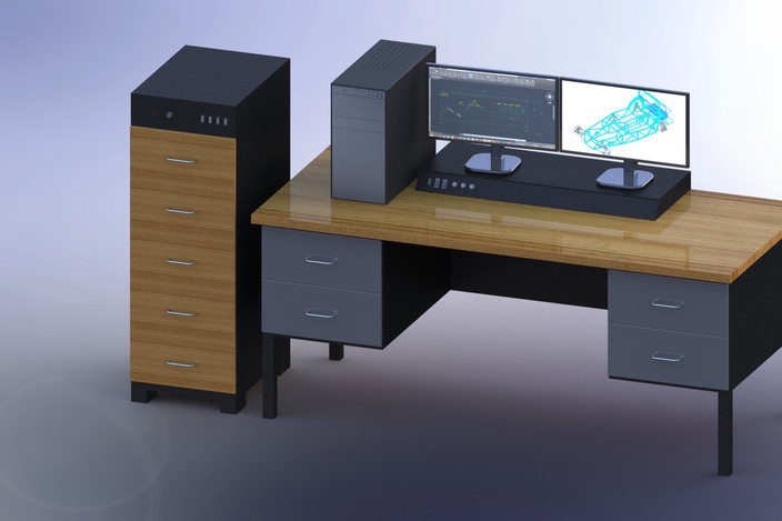 desk - SOLIDWORKS - 3D CAD model - GrabCAD