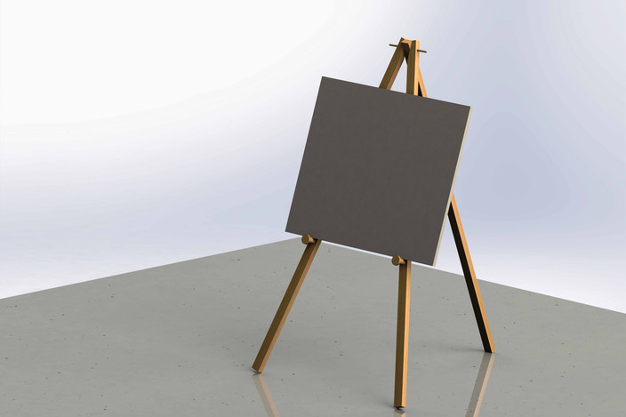 simple large size EASEL - SOLIDWORKS - 3D CAD model - GrabCAD