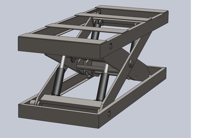 Tijera Elevacion, scissor lift - Pro/Engineer Wildfire, STEP / IGES, SOLIDWORKS - 3D CAD model ...