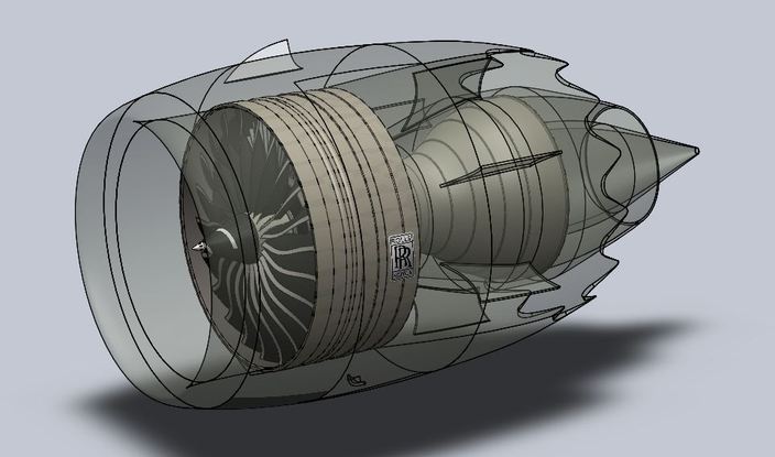 turbofan engine - STEP / IGES, SOLIDWORKS - 3D CAD model - GrabCAD