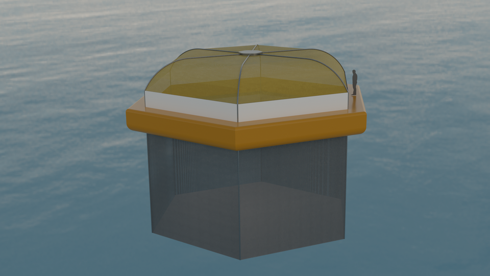 Hex shaped fish farm | 3D CAD Model Library | GrabCAD