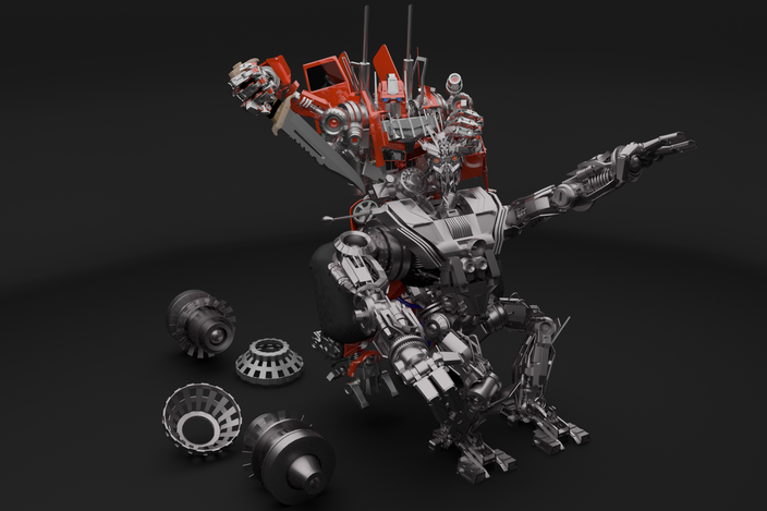 Optimus prime VS Blackout Blender 2.69