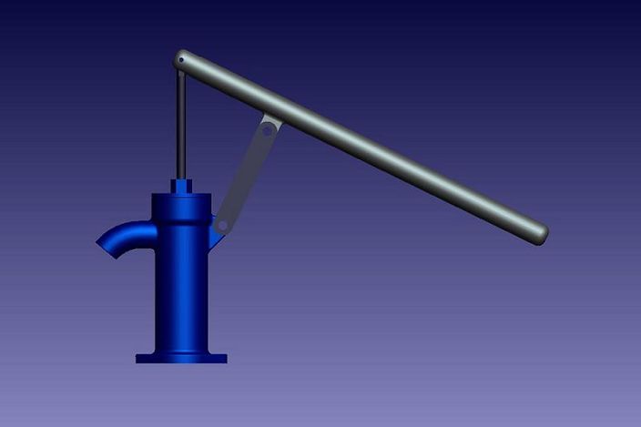 Hand pump - Pro/Engineer Wildfire, STEP / IGES - 3D CAD model - GrabCAD