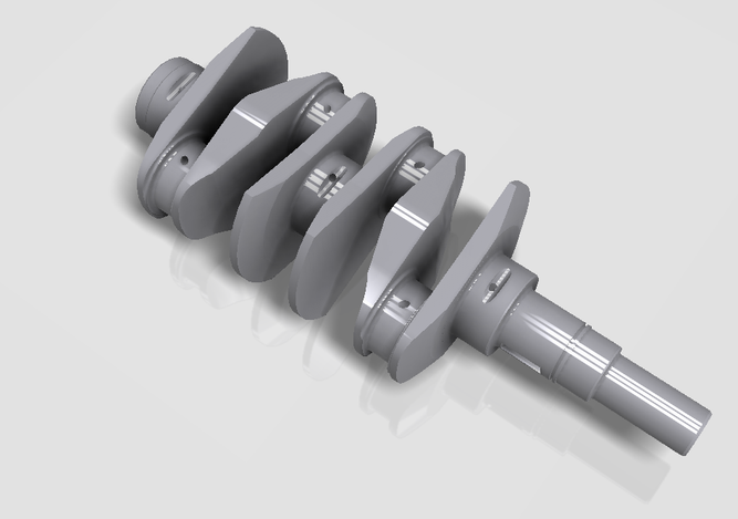 Crankshaft - AutoCAD, Autodesk Inventor, STL, STEP / IGES, SOLIDWORKS ...