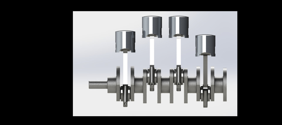 4 cylinder engine | 3D CAD Model Library | GrabCAD
