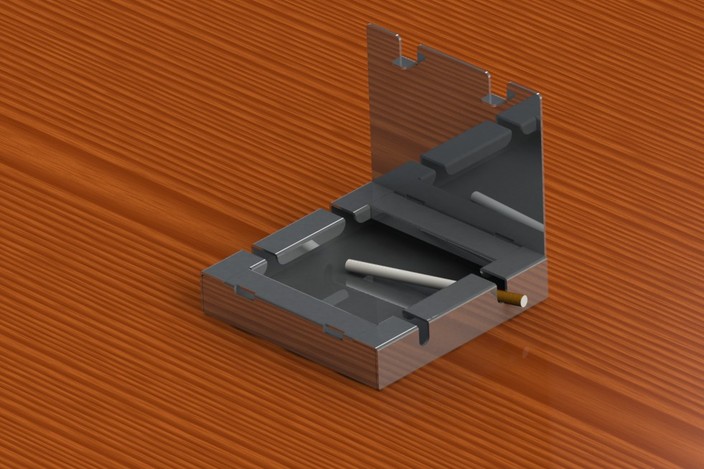 Ashtray - Sheet Metal - STEP / IGES, SOLIDWORKS, Other - 3D CAD model ...