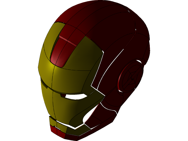 Iron Man Face 3d Cad Model Library Grabcad