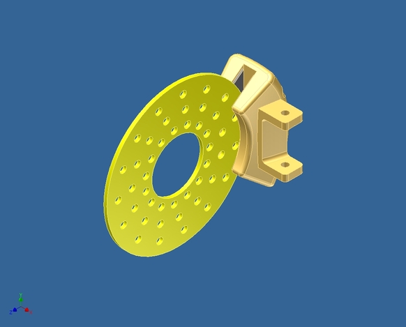 Disc brake - Autodesk Inventor, CATIA, STL, STEP / IGES - 3D CAD model ...