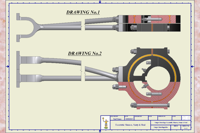 Eccentric Sheave, Strap & Rods - Autodesk Inventor, Other - 3D CAD ...