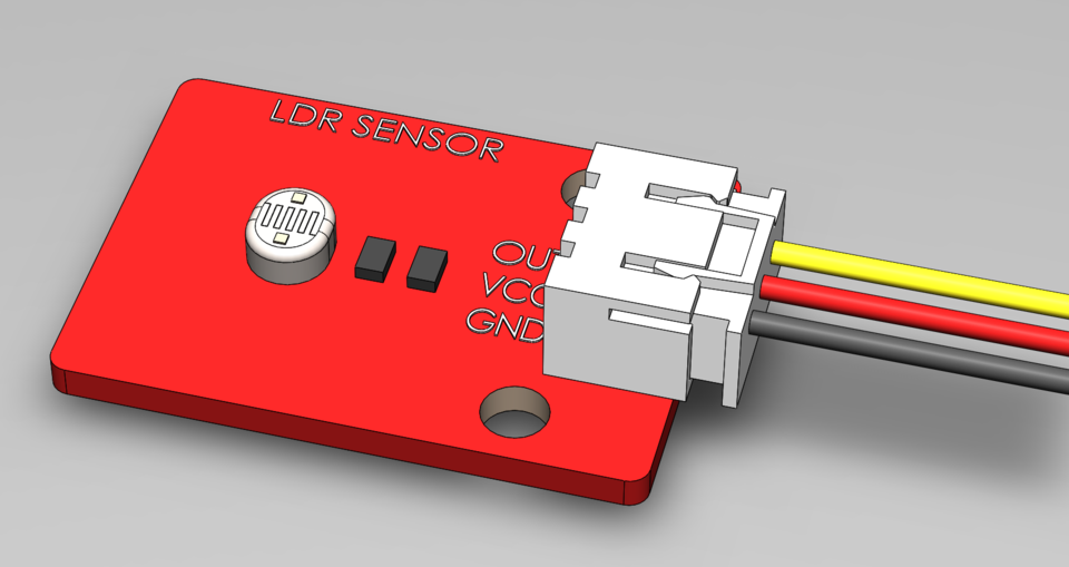 LDR Sensor | 3D CAD Model Library | GrabCAD