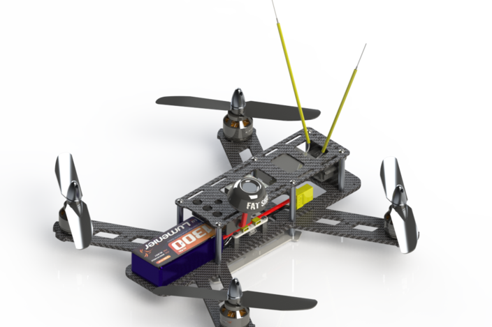 QAV250 Quadcopter, Complete Assembly - STEP / IGES, SOLIDWORKS - 3D CAD ...