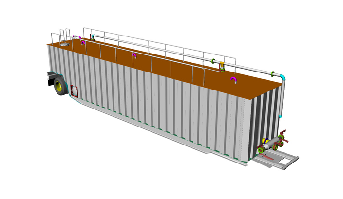 Frac Tank 80m3 - STEP / IGES, SOLIDWORKS, T-Flex CAD, Other - 3D CAD ...
