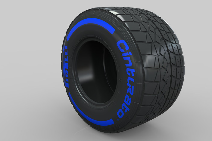 F1 2015 Tyre Wet 325/670-13 (Rear LH) - AutoCAD, OBJ, Parasolid, Rhino ...