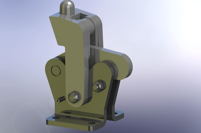 Toggle Joint Mechanism - CATIA, Parasolid, STEP / IGES, SOLIDWORKS - 3D ...