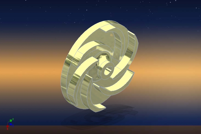 Pump Wheel - AutoCAD, Autodesk Inventor, SOLIDWORKS - 3D CAD model ...