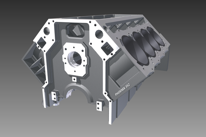 352 Phoenix Engine Block - Autodesk Inventor, STL - 3D CAD model - GrabCAD