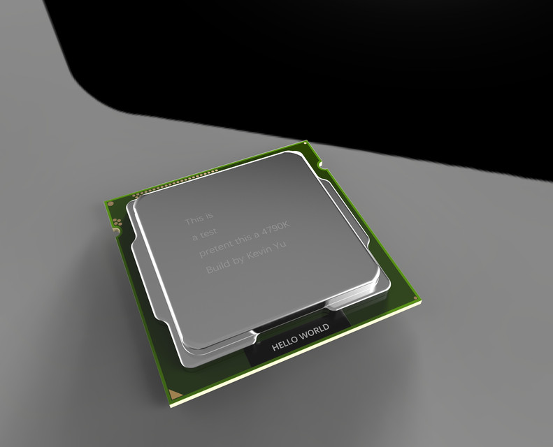Intel CPU LGA1150 I7 4790K | 3D CAD Model Library | GrabCAD