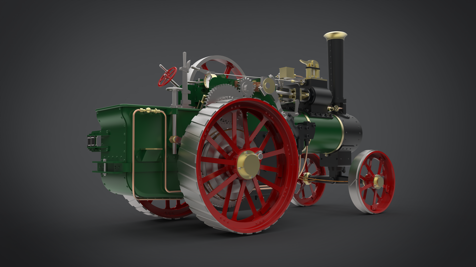 Minnie - Traction Engine | 3D CAD Model Library | GrabCAD