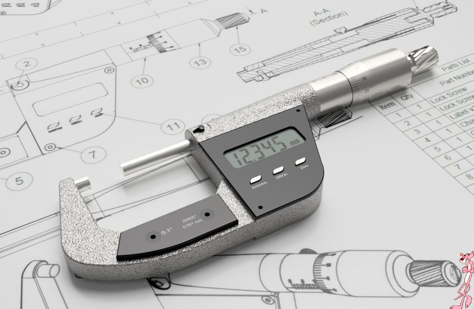 Digital Micrometer Drawing