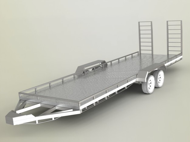 Stock Car Trailer - SOLIDWORKS - 3D CAD model - GrabCAD